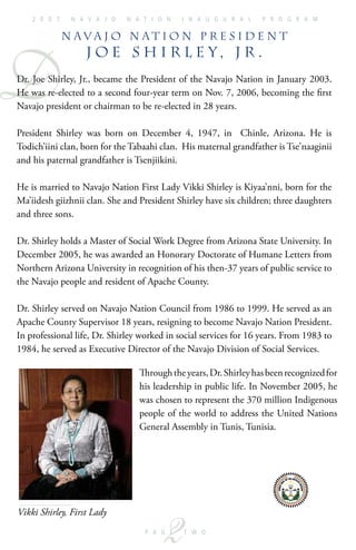 Navajo Nation Presidential Inauguration Program | PDF
