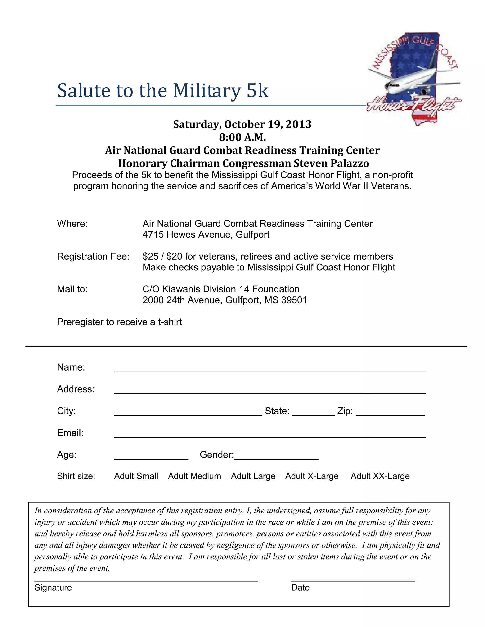 Inaugural Salute To The Military 5k | PDF | Death, Injury, or Military ...