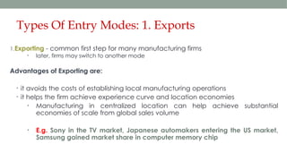 INB 372 Chapter 15 PART 1 - Entry Strategy and Strategic Alliances.ppt