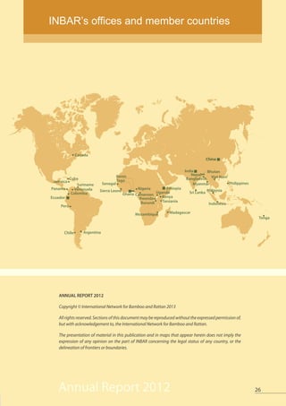 2012 annual Report from INBAR - Intl' Network of Bamboo & Rattan | PDF