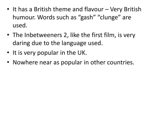 Inbetweeners movie 2 | PPTX