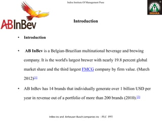 In bev inc and anheuser-busch companies inc | PPTX