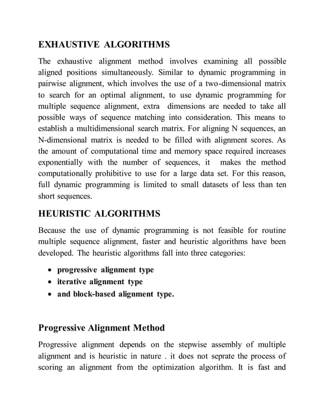 multiple sequence alignment | PDF
