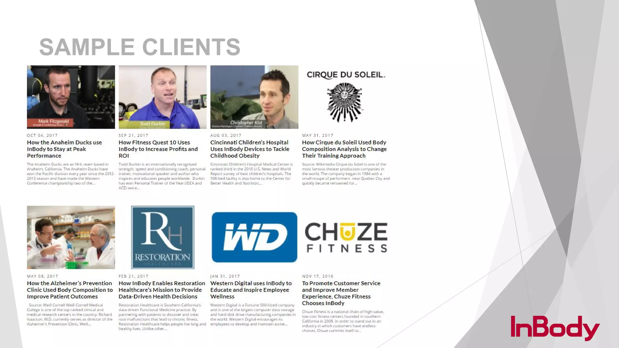 InBody Value Proposition | Body Composition Analysis | PDF