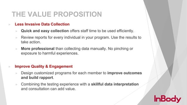 InBody Value Proposition | Body Composition Analysis | PDF