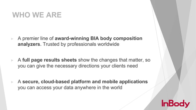 InBody Value Proposition | Body Composition Analysis | PDF