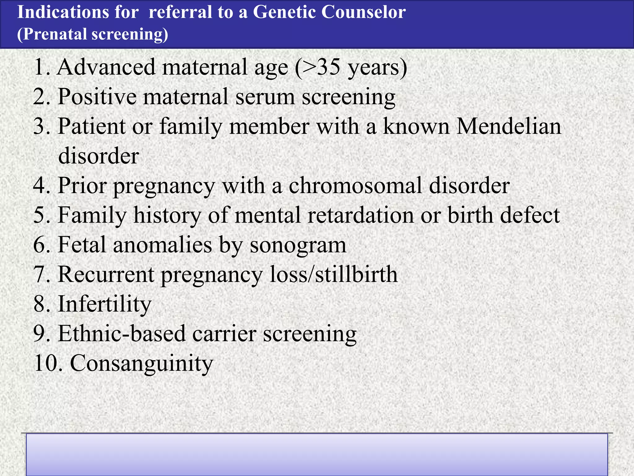 Inborn error of metabolism ( Prenatal & Newborn Screening ) | PPT