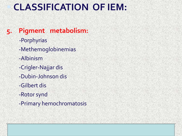 Inborn error of metabolism ( Prenatal & Newborn Screening ) | PPT