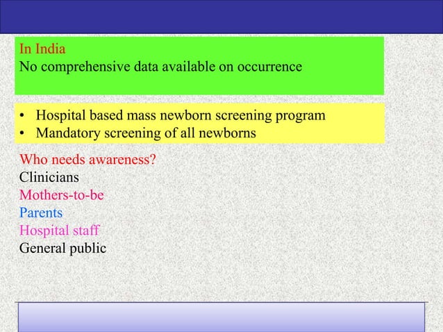 Inborn error of metabolism ( Prenatal & Newborn Screening ) | PPT
