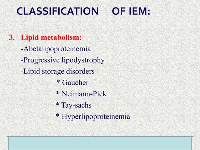 Inborn error of metabolism ( Prenatal & Newborn Screening ) | PPT