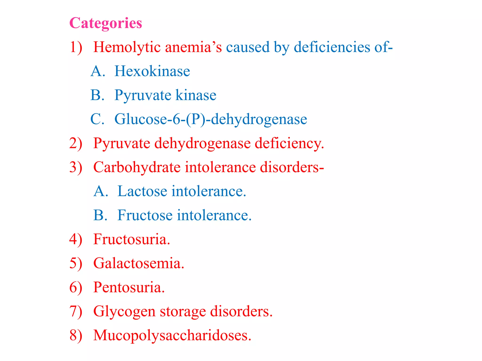 Inborn errors of carbohydrate metabolism | PPTX
