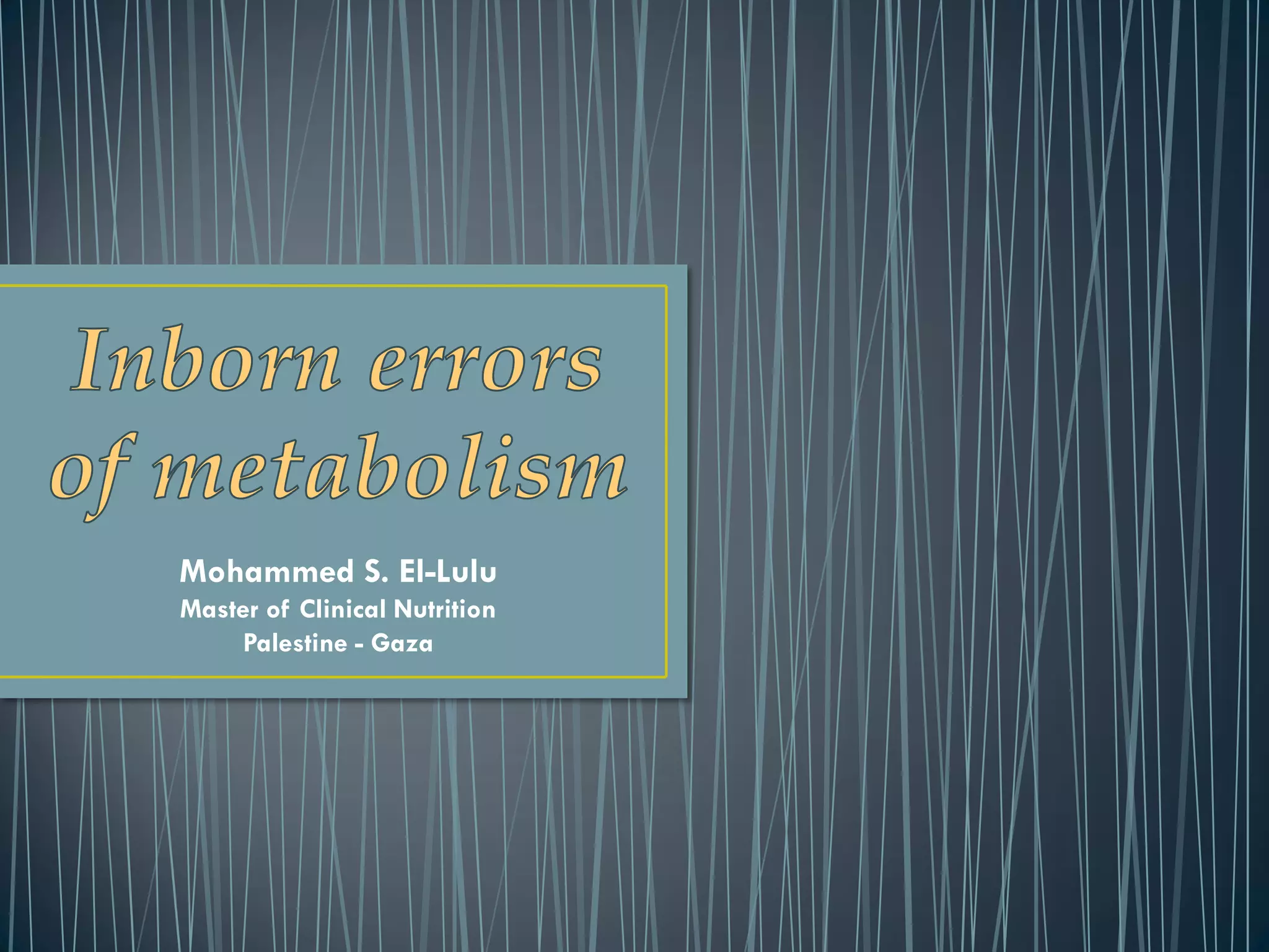 Inborn errors of metabolism | PDF