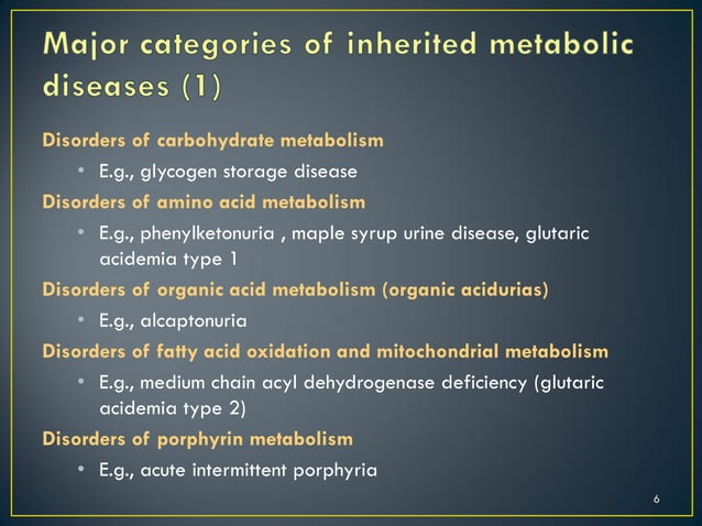 Inborn errors of metabolism | PDF