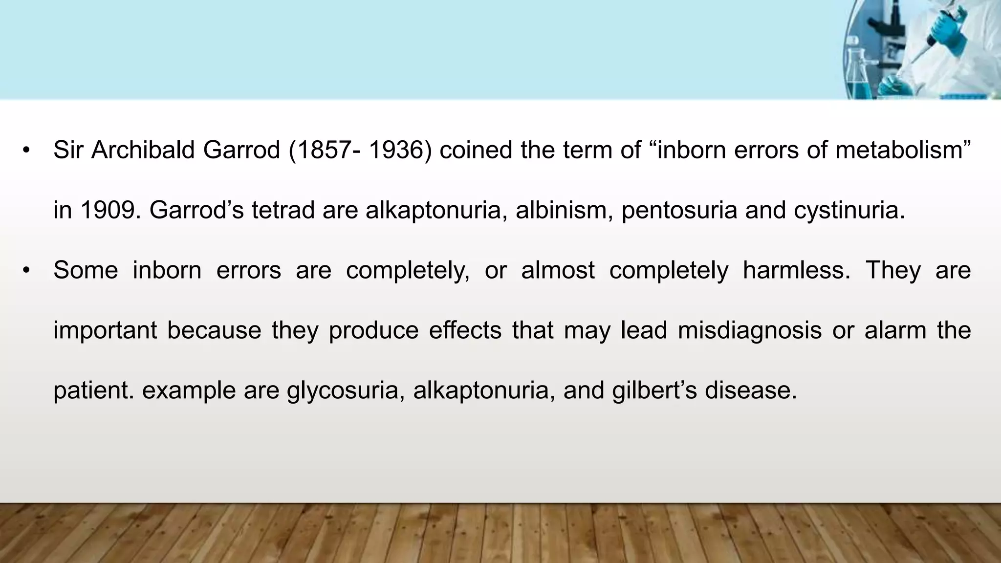 Inborn errors of protein metabolism | PPTX