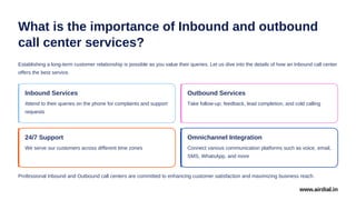 Inbound And Outbound Call Center Services | PDF