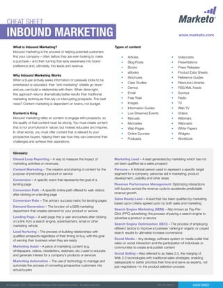 Inbound Marketing Cheat Sheet | PDF