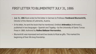 Jose RIZAL History and his travel Paris to berlin | PDF