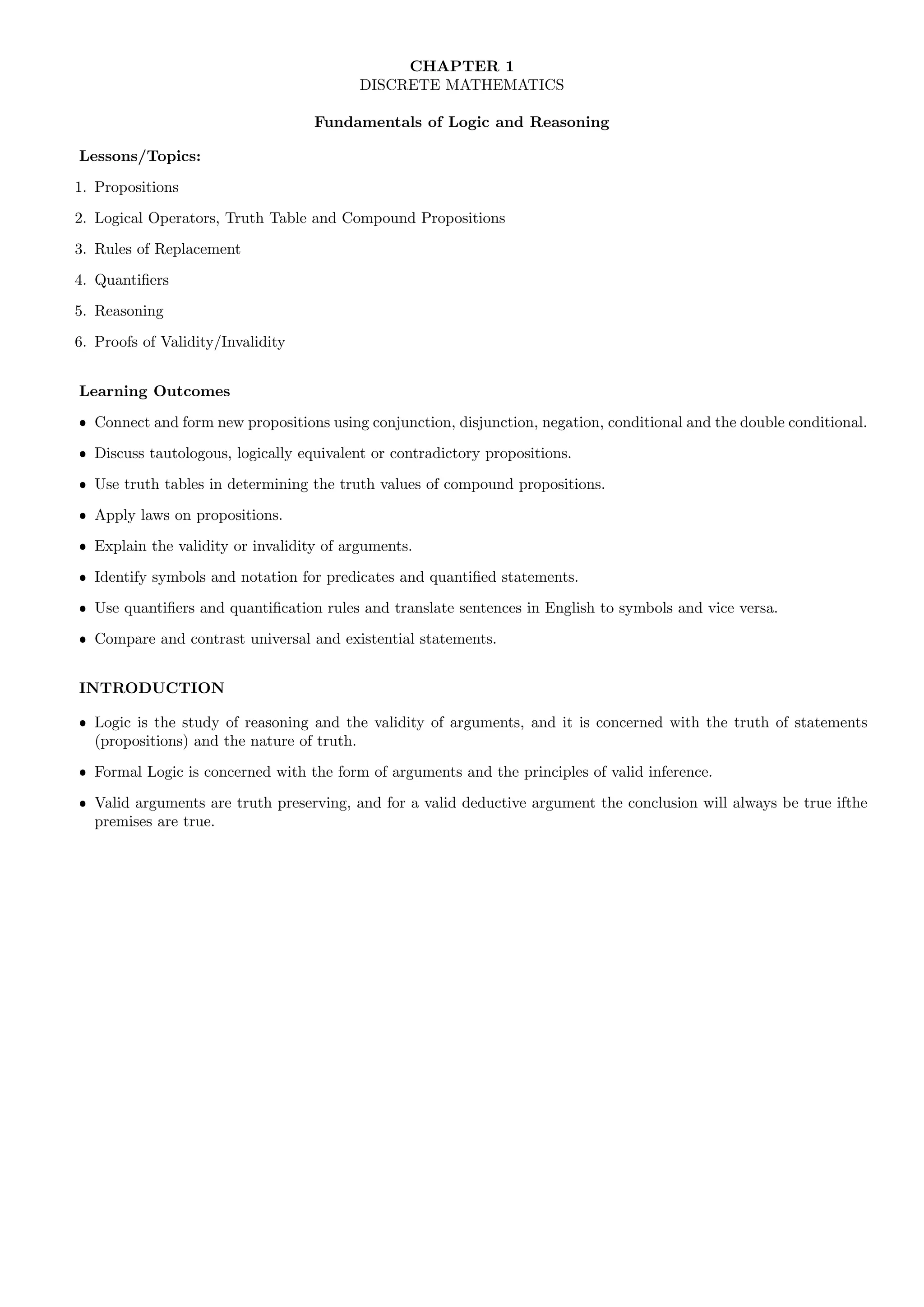 Lesson_-_1_Fundamentals_of_Logic_and_Equivalence | PDF