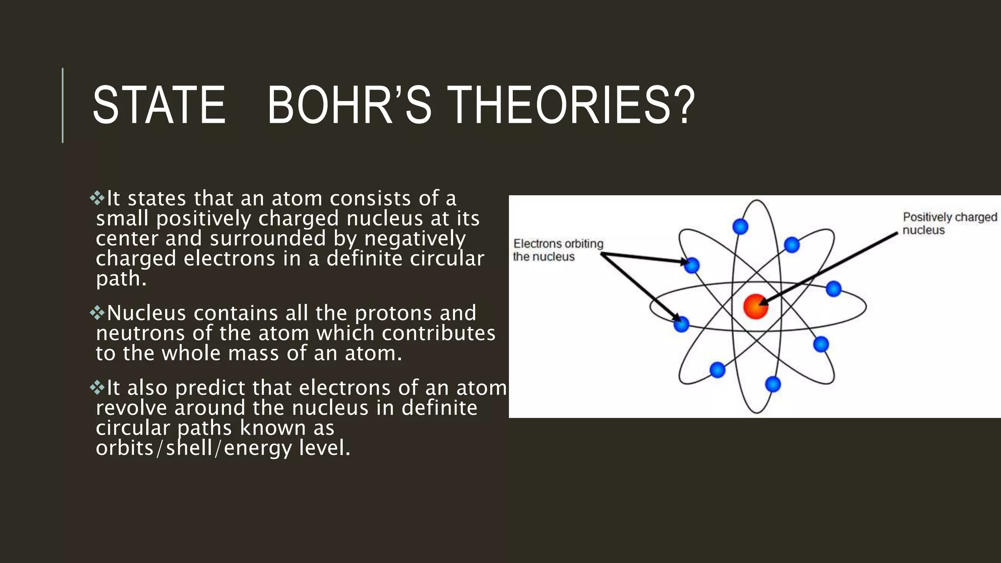 Bohr's model of an atom. | PPTX