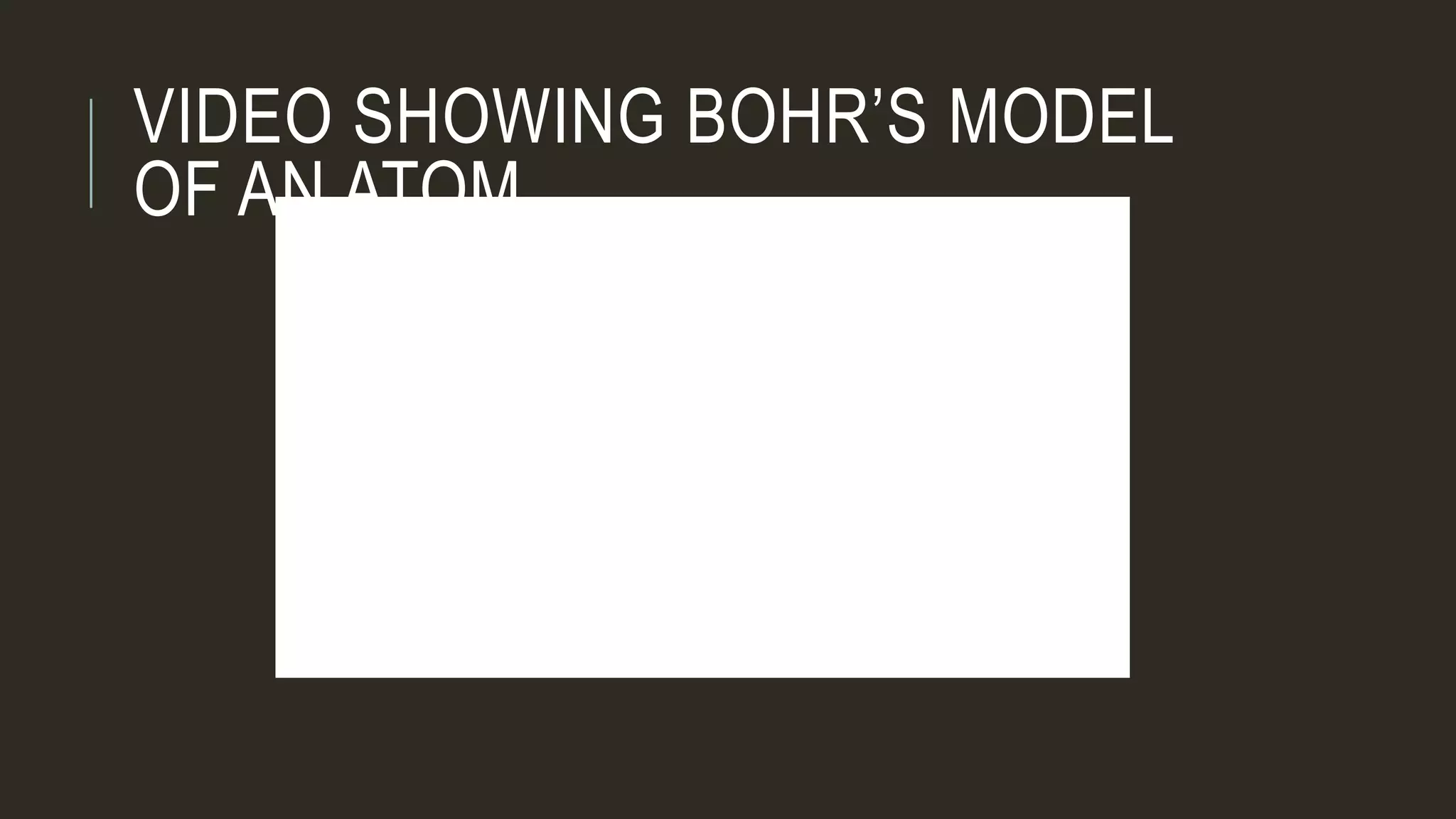 Bohr's model of an atom. | PPTX
