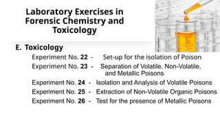 Forensic Chemistry Power Point Presentation | PPTX