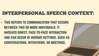 types of speech context | PPTX
