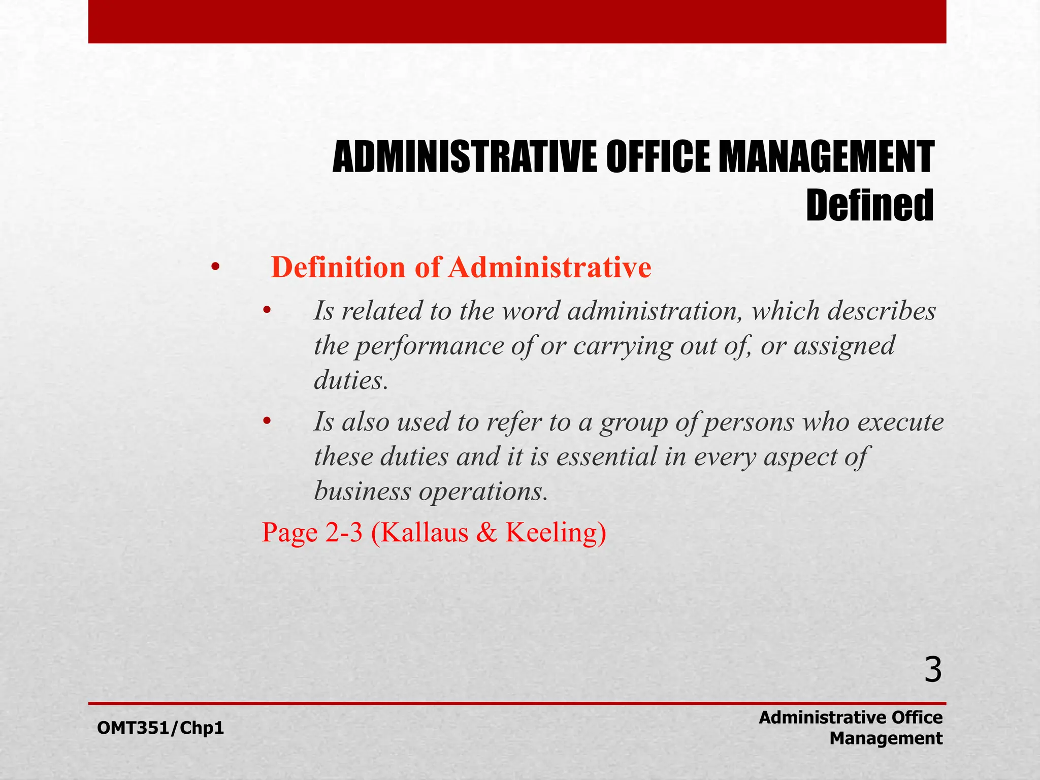 chapter 1 principle of administrative office | PPT