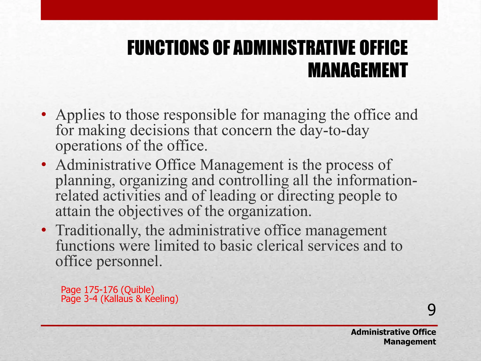 chapter 1 principle of administrative office | PPT