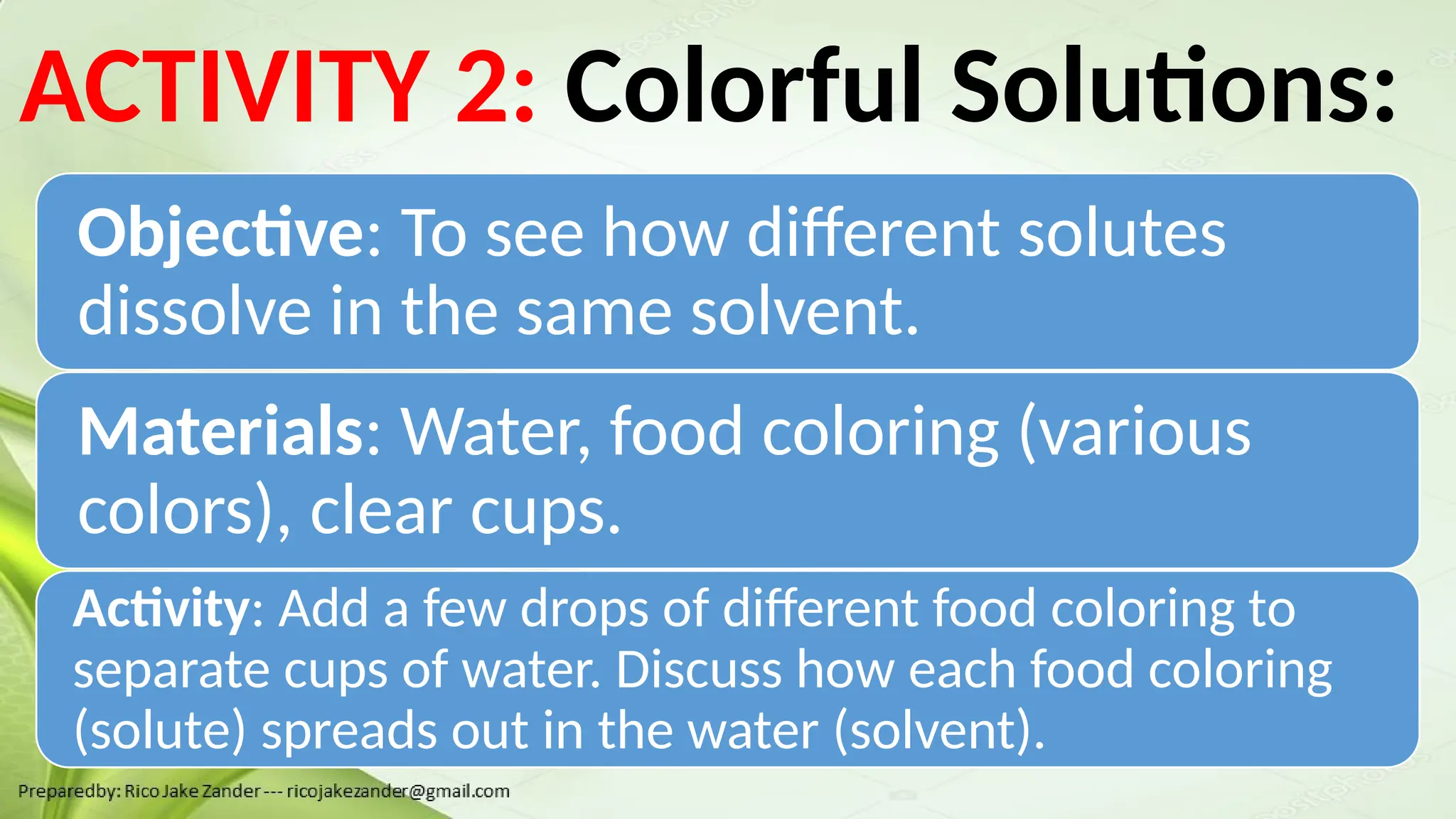 ROLE OF SOLUTE AND SOLVENT IN A SOLUTIONpptx | PPTX