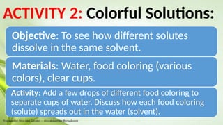ROLE OF SOLUTE AND SOLVENT IN A SOLUTIONpptx | PPTX