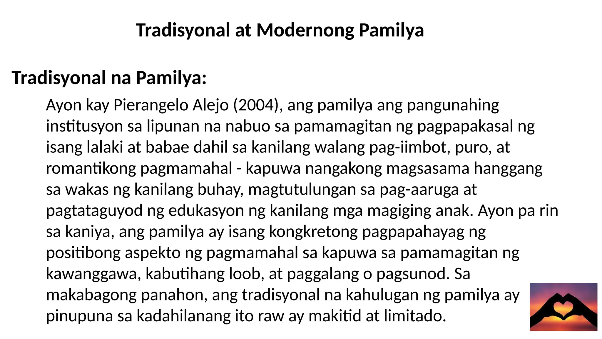 Aralin : Ang Pamilya- Mapagmahal ( Loving) | PPTX