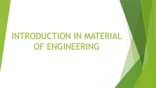 BSABE: Introduction in material of engineering | PPT