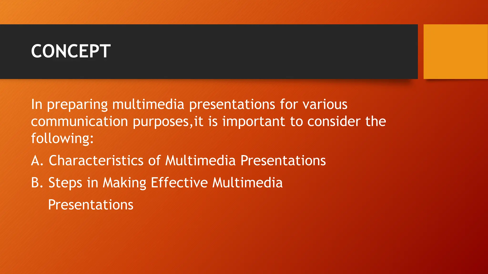Preparing Multimedia Presentation PowerPoint | PPTX