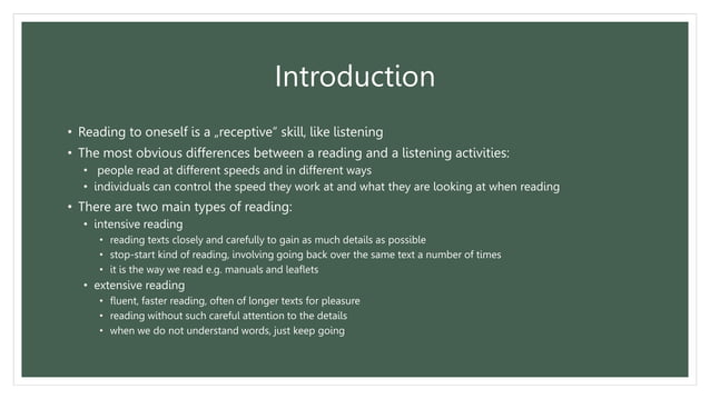 Approaches to reading | PPTX