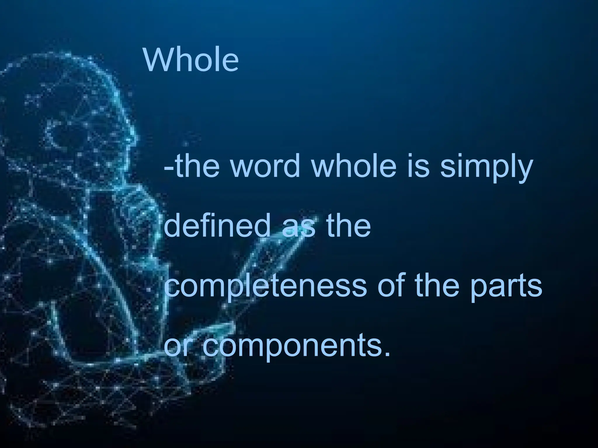 Identifying parts of a whole which it can help you recognize the parts ...