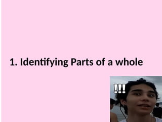 Identifying parts of a whole which it can help you recognize the parts ...