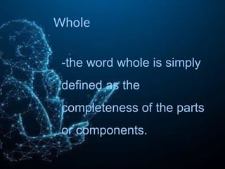Identifying parts of a whole which it can help you recognize the parts ...