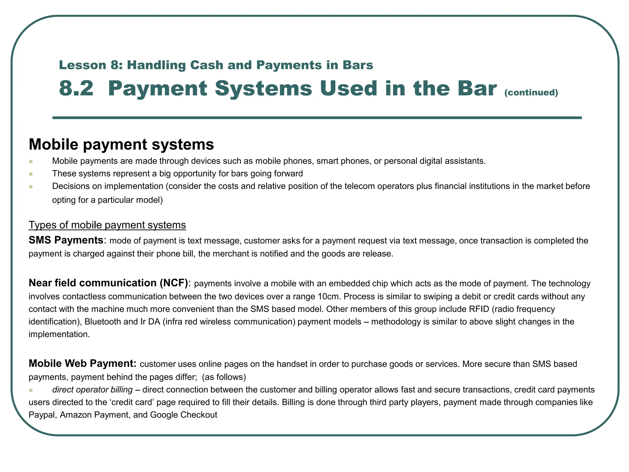 Handling Cash and Payments in Bars ppt. | PPT