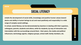 Module 6: Social Literacy in educ 10888888888 | PDF