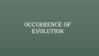 Occurrence of Evolution pptx . A change through mutation, explained in ...
