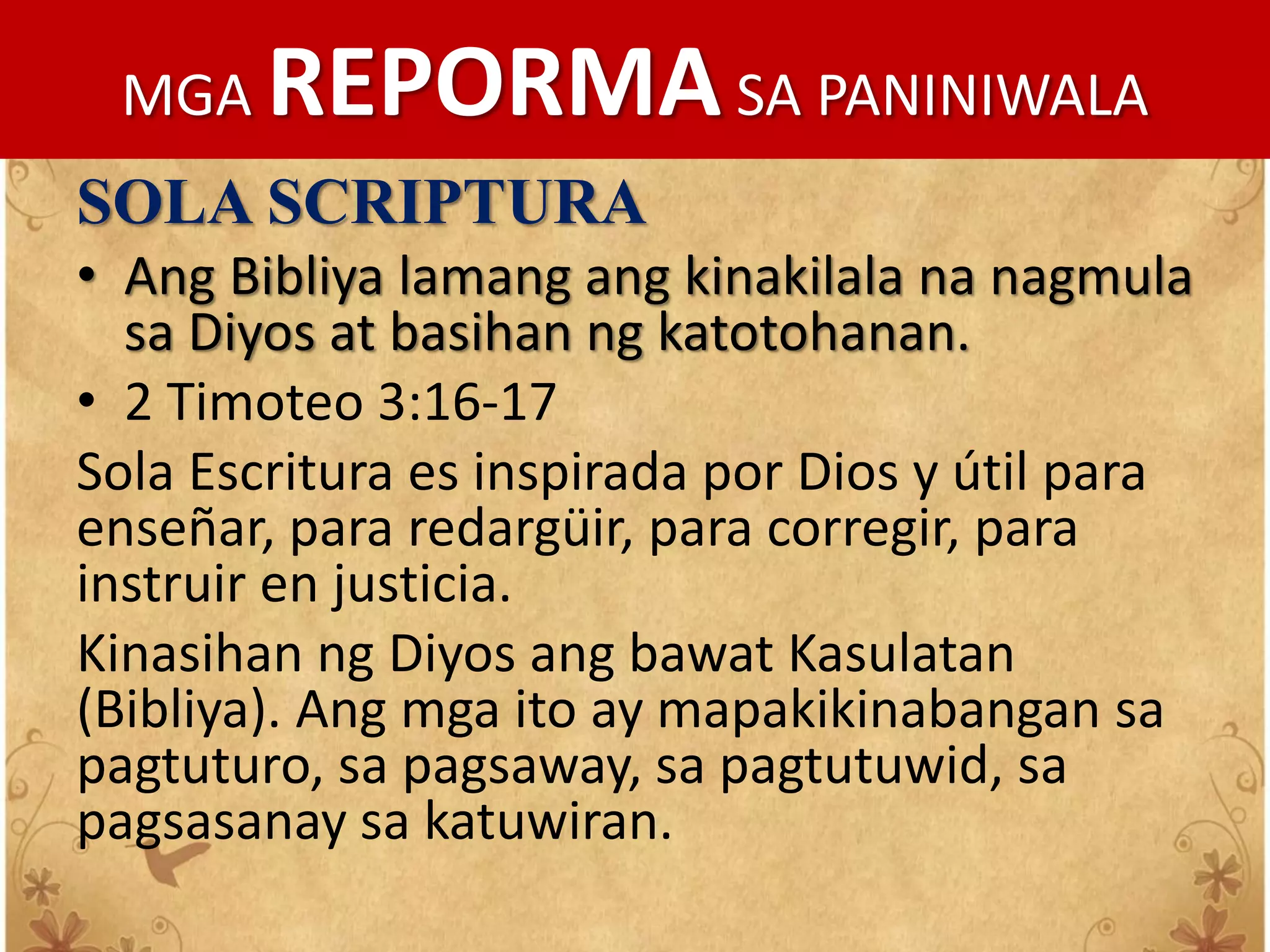 REPORMASYON AT ANG MGA REPORMISTA | PDF