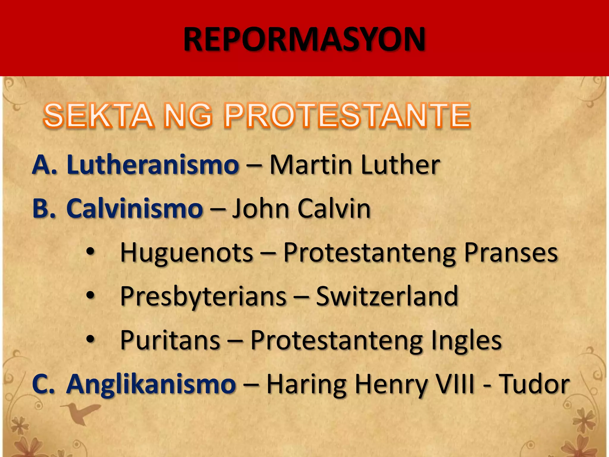 REPORMASYON AT ANG MGA REPORMISTA | PDF