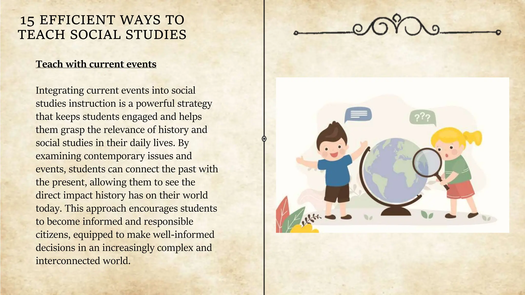 15 efficient ways to teach social studies | PPTX