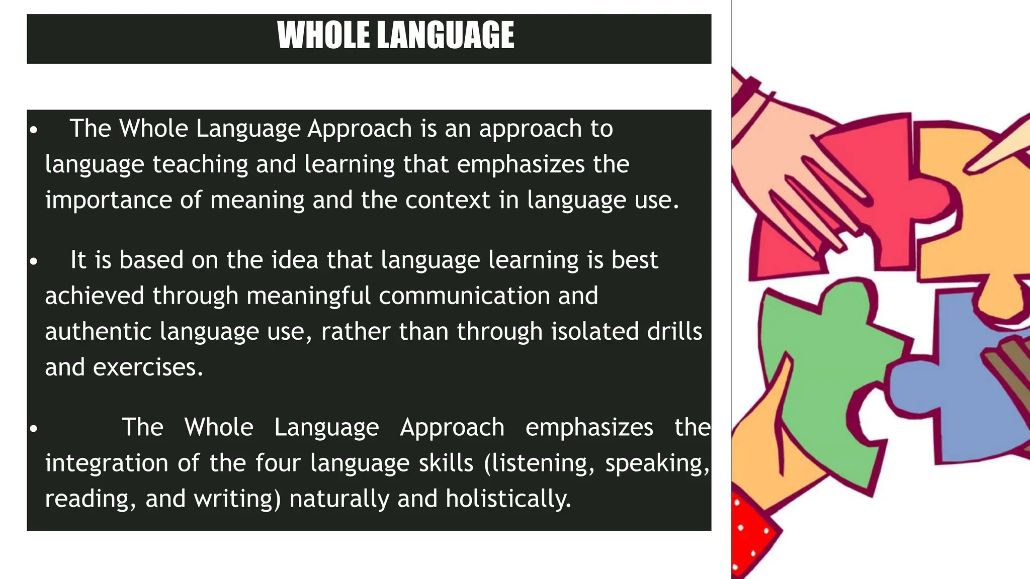 Whole language ( major MAED- english) -Torreres | PPT