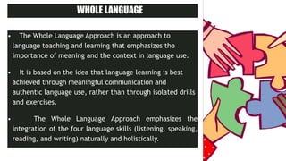 Whole language ( major MAED- english) -Torreres | PPT