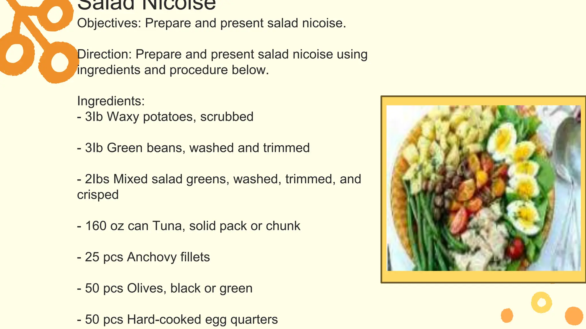 9 - TLE COOKERY (Present a variety of salads and dressings) | PPTX