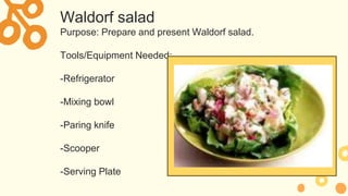 9 - TLE COOKERY (Present a variety of salads and dressings) | PPTX