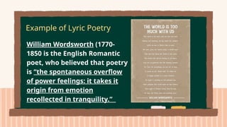 Elements and techniques and literary devices in poetry pptx | PPTX