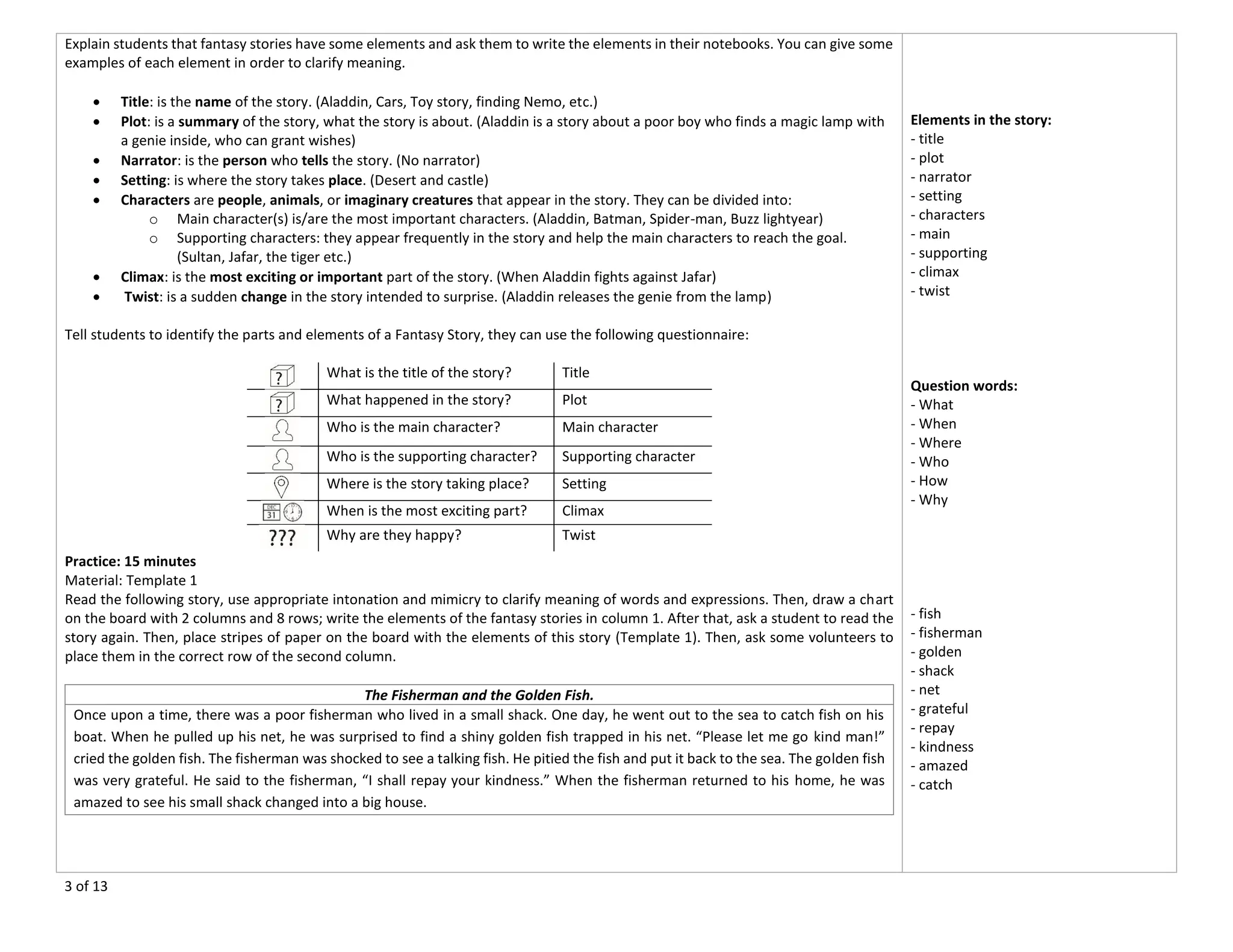 Sixth grade lesson plan fantastic tales.pdf | Roleplaying Games | Games ...
