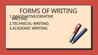 GRADE 12- Creative Writing PowerPoint Presentation | PPTX